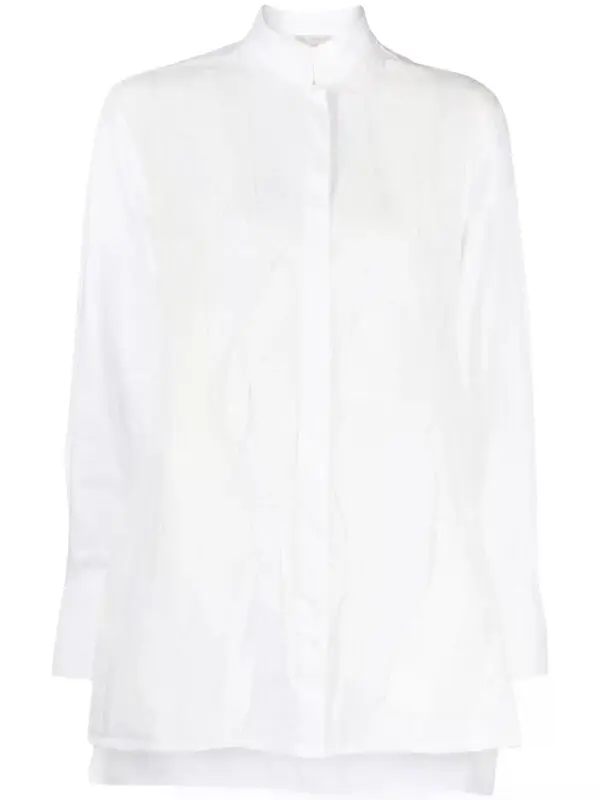 Shiatzy Chen Lace-detail Long-sleeve Shirt - White