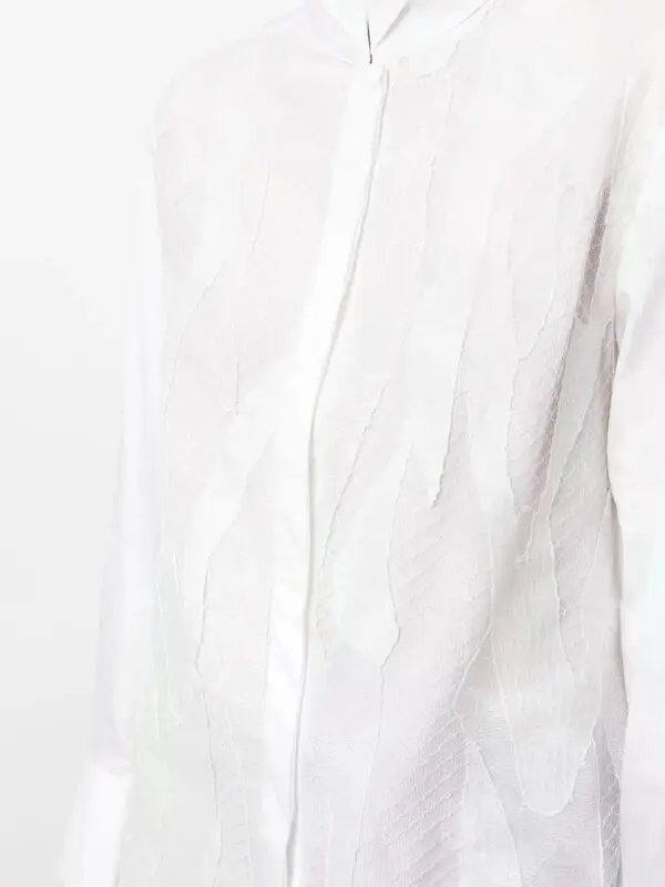 Shiatzy Chen Lace-detail Long-sleeve Shirt - White