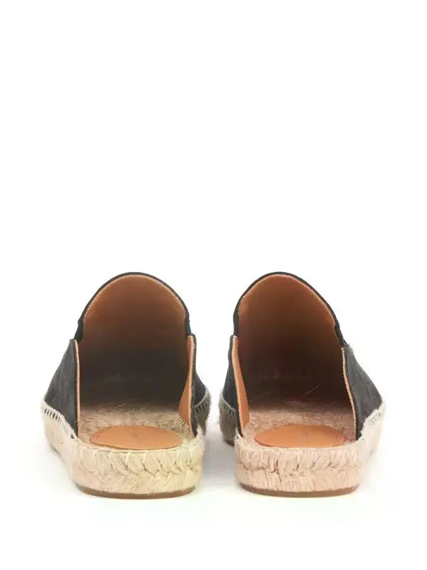 MAISON MARGIELA Embroidered Calf Leather Espadrille Mules