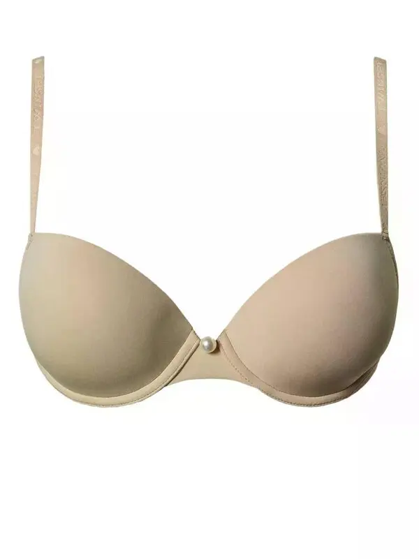 TWINSET Charmeuse Cross Push-up Bra - Neutrals