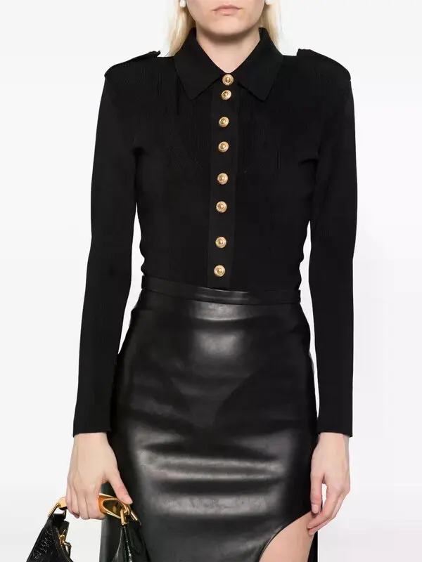 TOM FORD Ribbed Knit Bodysuit - Black