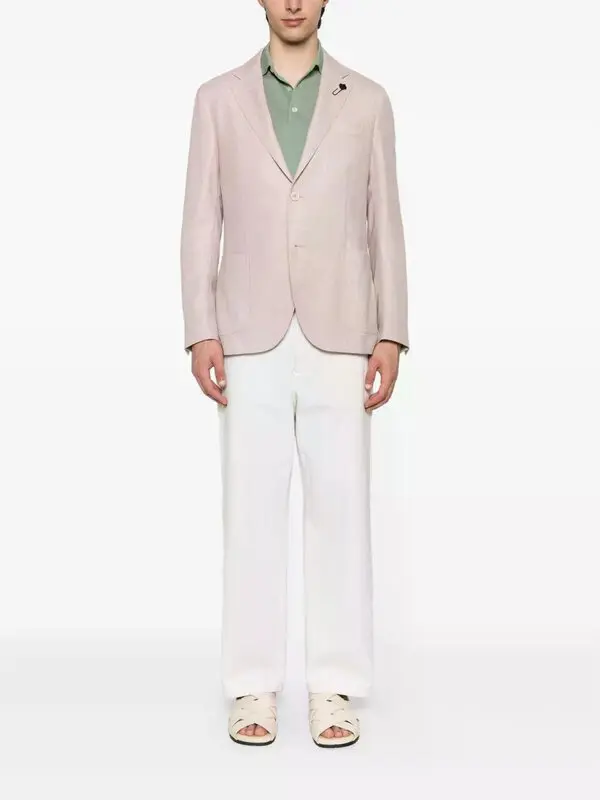 LARDINI Basketweave Blazer - Pink