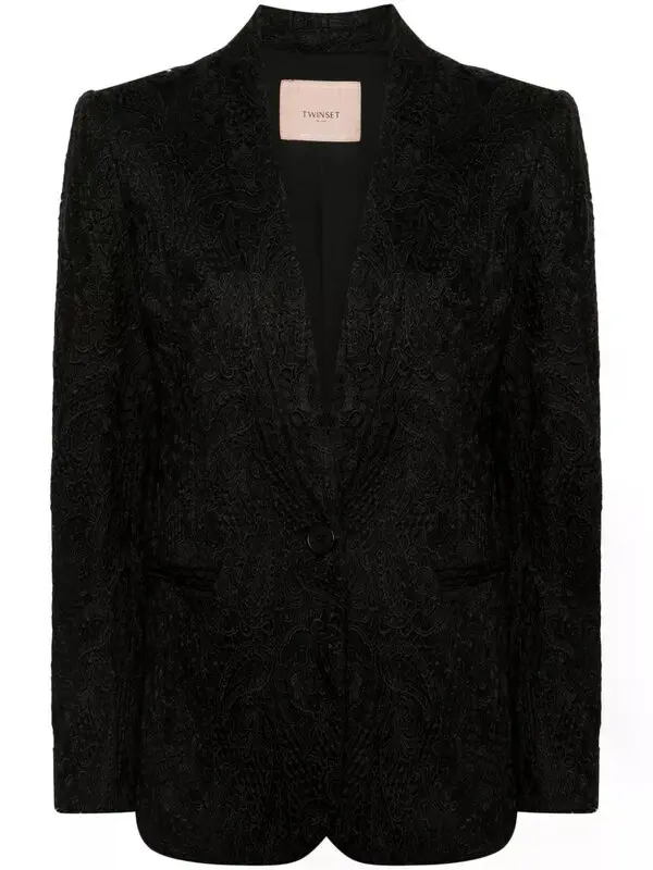 TWINSET Guipure Lace Blazer