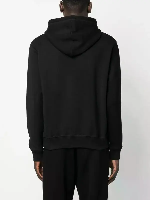 Dsquared2 Logo Print Cotton Drawstring Hoodie