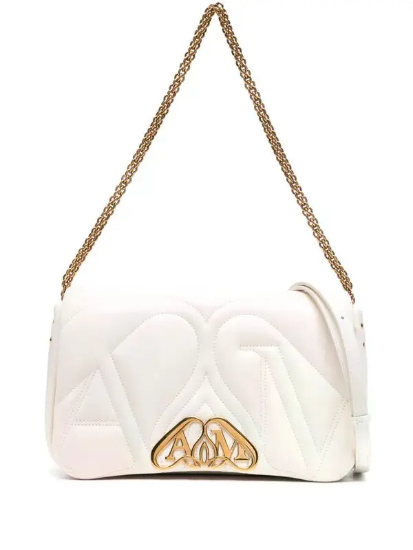 Alexander McQueen Small The Seal Cross Body Bag - White