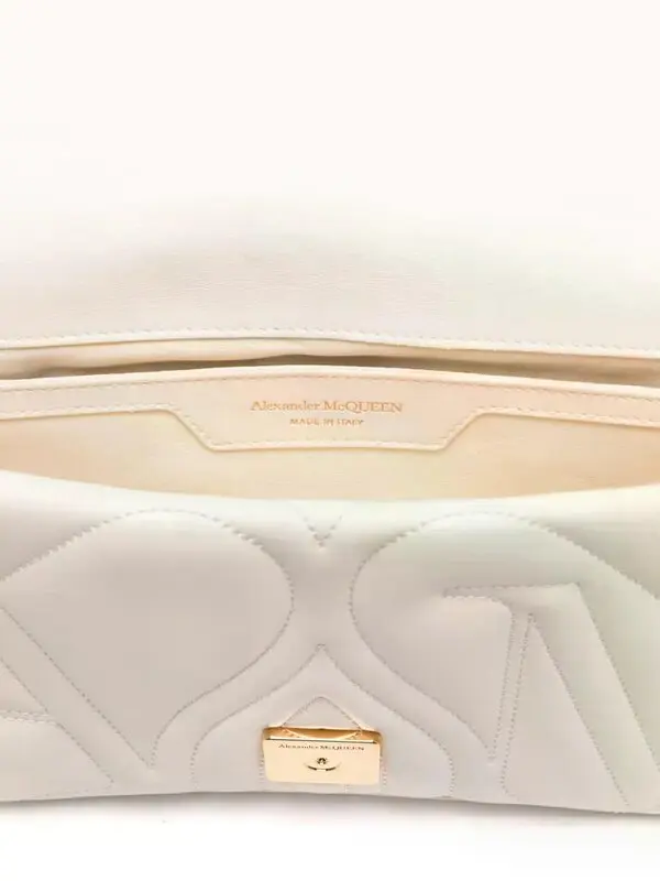 Alexander McQueen Small The Seal Cross Body Bag - White
