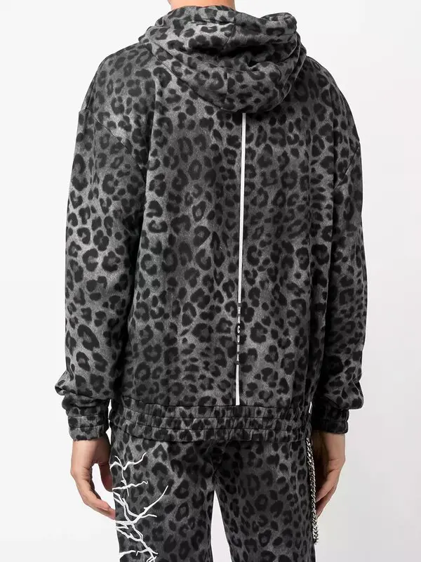 HACULLA. Leopard Print Logo Hoodie