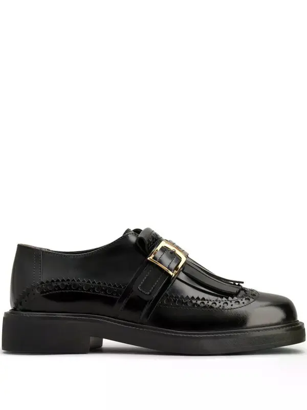 TOD'S Leather Fringe Detail Loafers