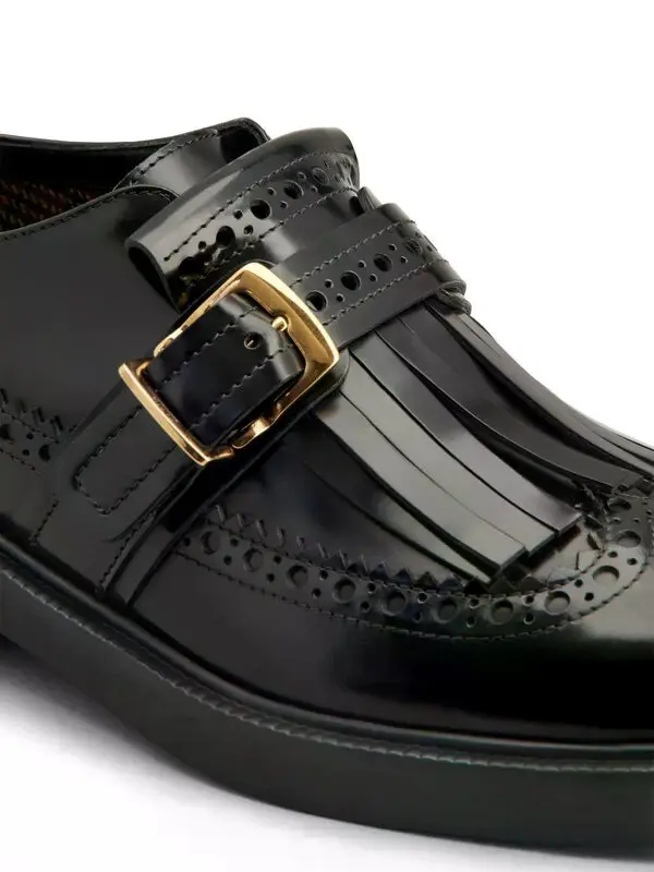 TOD'S Leather Fringe Detail Loafers