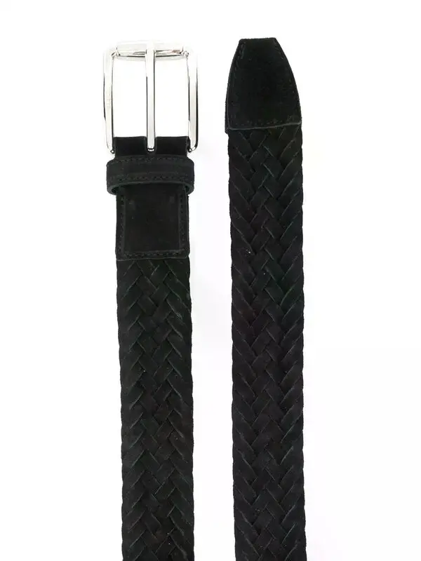 TOD'S Woven Leather Belt - Black