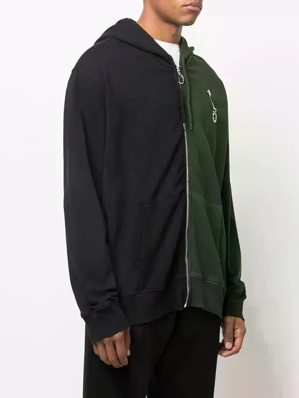 Raf Simons X Fred Perry Colour-block Zip-up Hoodie