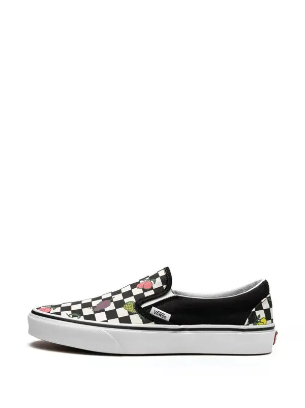 VANS Classic Slip-on Fruit Checkerboard Sneakers - Black