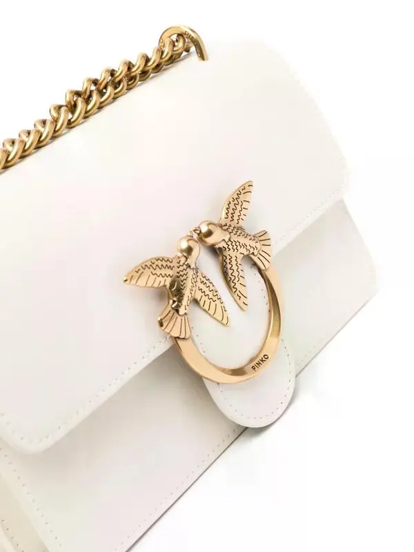 Pinko Small Leather Shoulder Bag With Metal Buckle