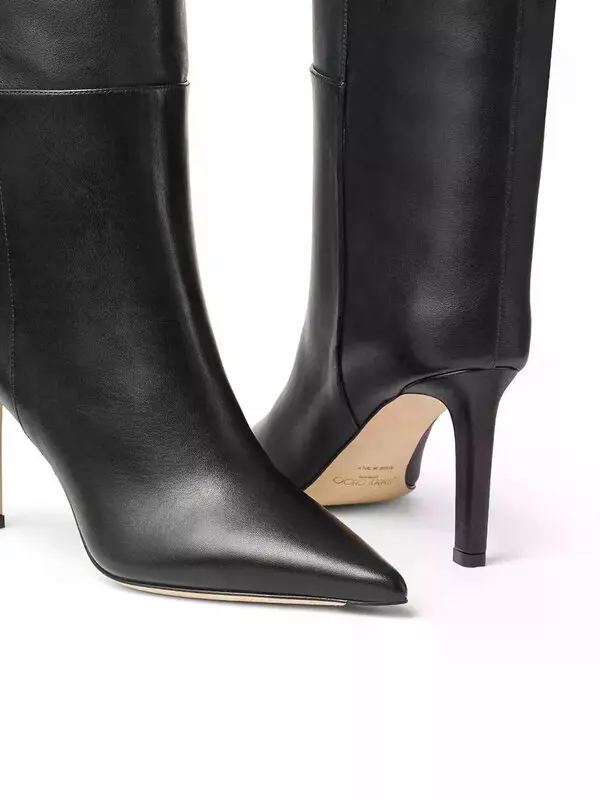 JIMMY CHOO Alizze Leather Knee High Boots