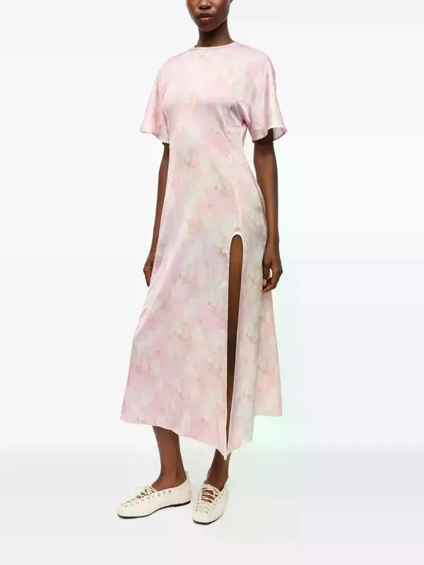 GANNI Printed Maxi Dress - Pink