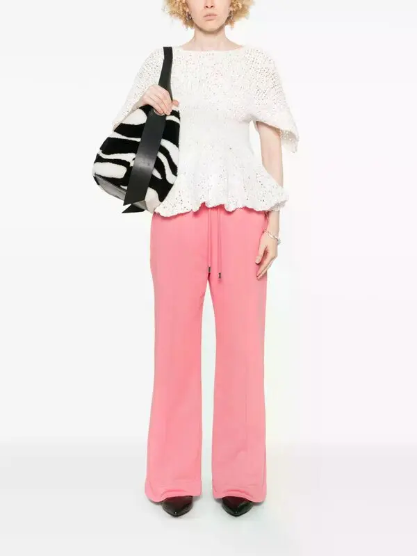 JW Anderson Gathered-waist Track Pants - Pink