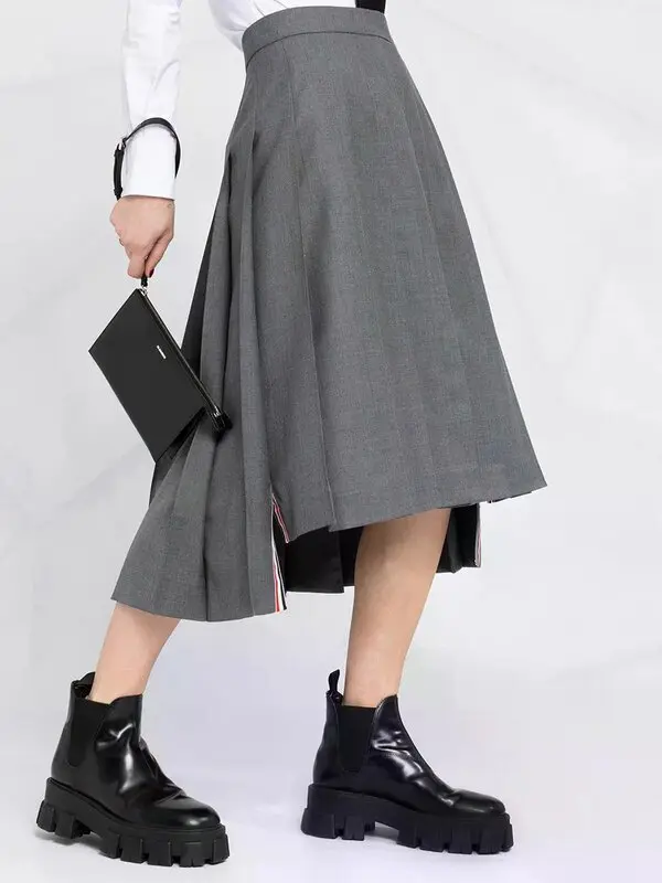 Thom Browne Pleated Midi Skirt
