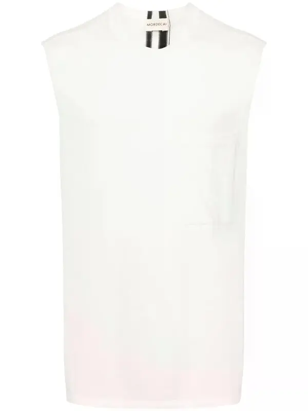 MORDECAI Sleeveless Ribbed Jumper With Rear Stripe Detailing