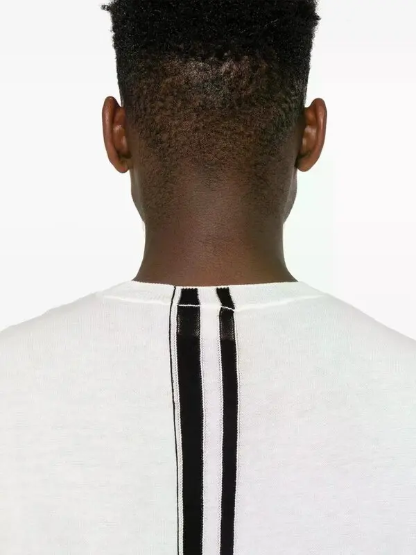 MORDECAI Sleeveless Ribbed Jumper With Rear Stripe Detailing