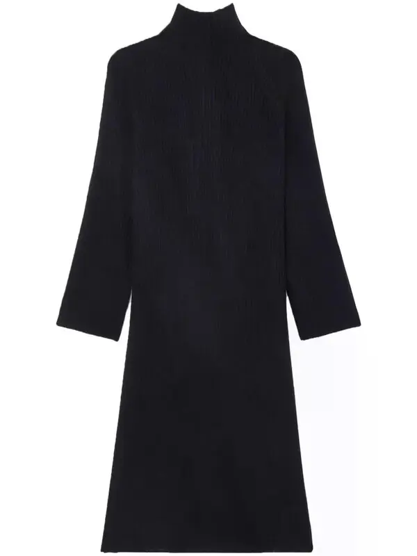 A.p.c. High-neck Ribbed Knit Midi Dress