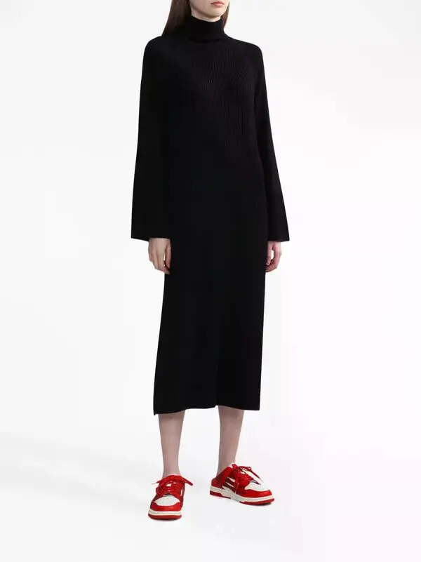 A.p.c. High-neck Ribbed Knit Midi Dress
