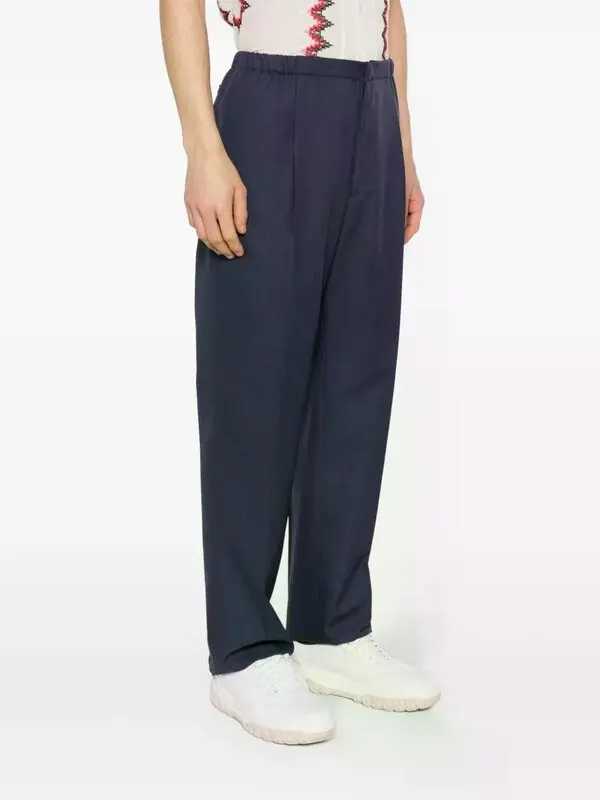 Fendi Virgin Wool Straight Leg Trousers