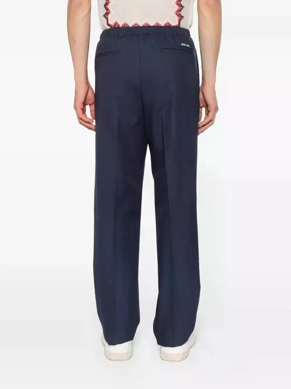 Fendi Virgin Wool Straight Leg Trousers