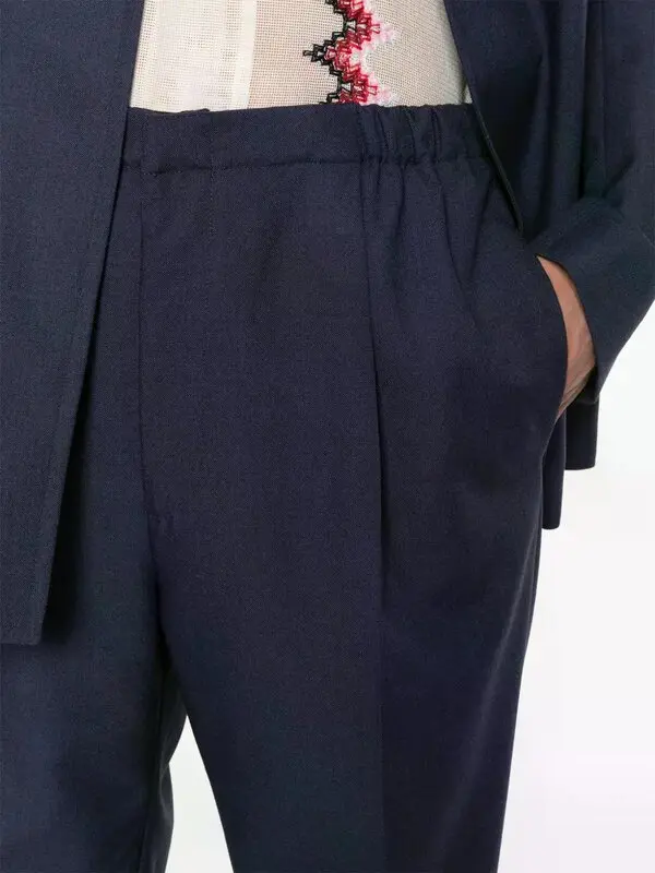 Fendi Virgin Wool Straight Leg Trousers