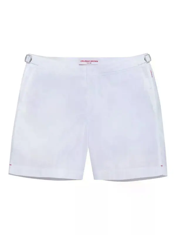 Orlebar Brown Bulldog Buckle Detailed Swim Shorts - White