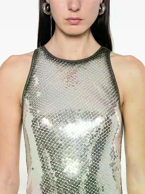 Attico Sequin-embellished Mini Dress