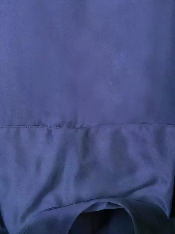 MAISON MARGIELA Sapphire Satin Cut-out Oversized Shirt