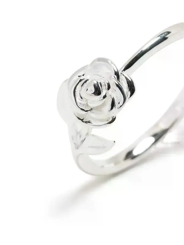 STOLEN GIRLFRIENDS CLUB Sterling Rose Charm Ring - Silver