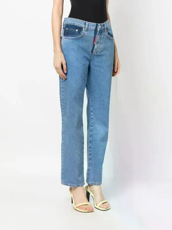 Moschino Two-tone Straight-leg Jeans