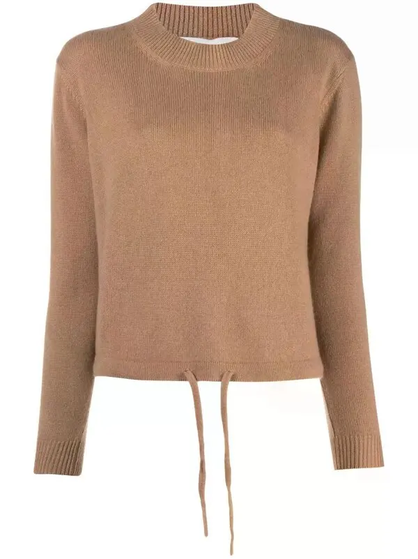LISKA Cashmere Drawstring-hem Jumper - Brown