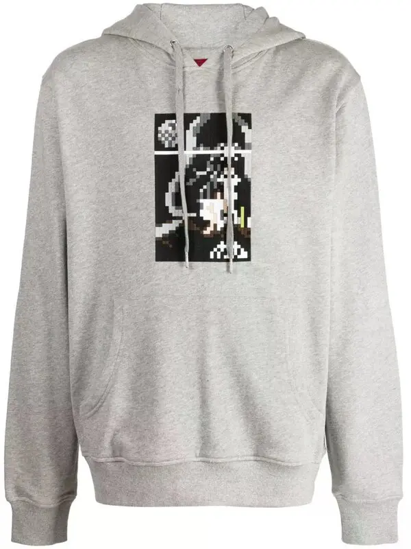 MOSTLY HEARD RARELY SEEN 8-BIT War In The Stars Graphic-print Hoodie - Grey