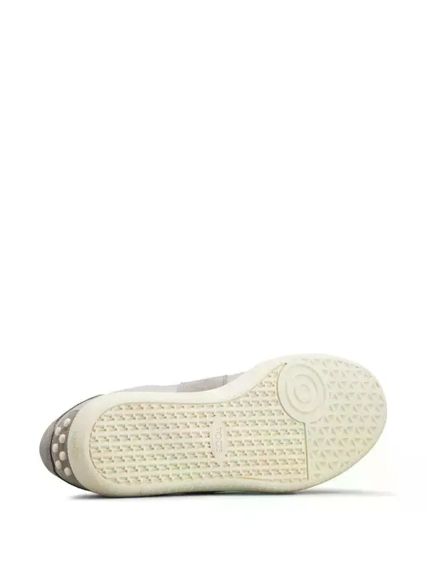 TOD'S Paneled Calf Leather Sneakers - Grey