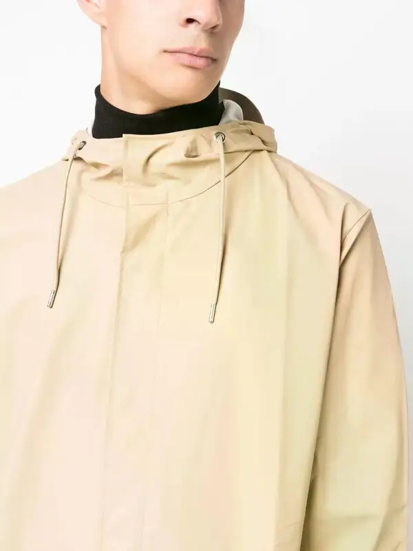 Rains Coated Fishtail Drawstring-hood Parka