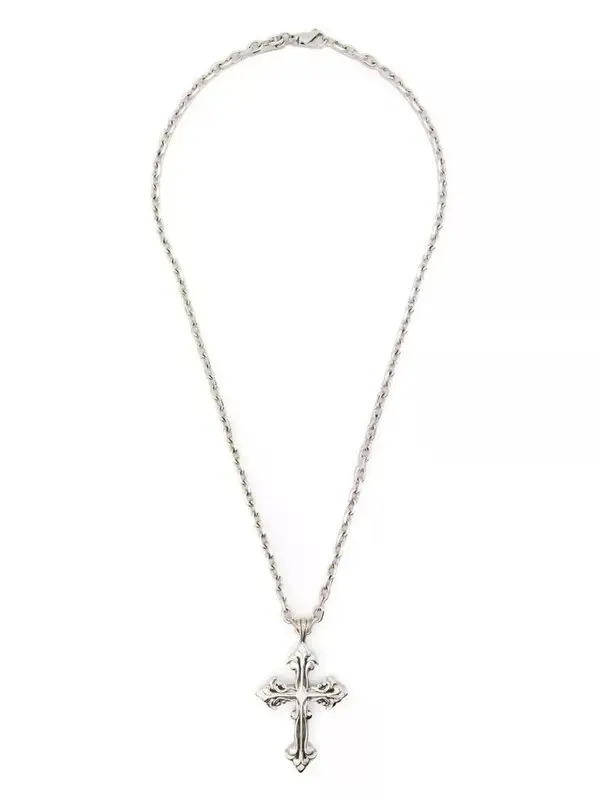 Emanuele Bicocchi Cross Pendant Necklace - Silver