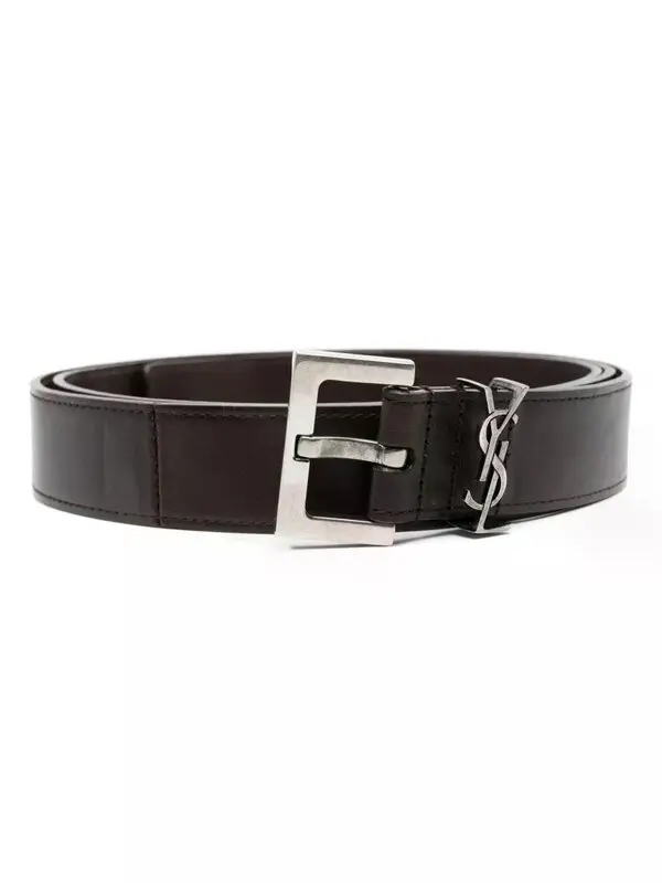 Saint Laurent Cassandre Leather Belt