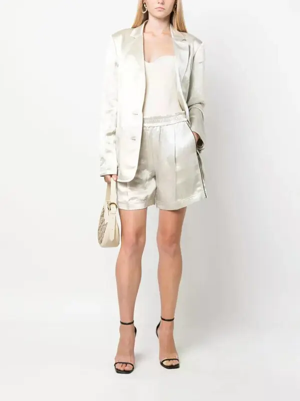 Helmut Lang Notched-lapels Satin-finish Blazer