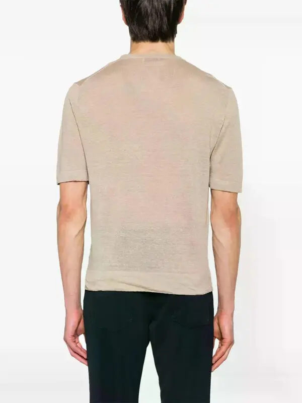 BALLANTYNE Short-sleeved Linen T-shirt