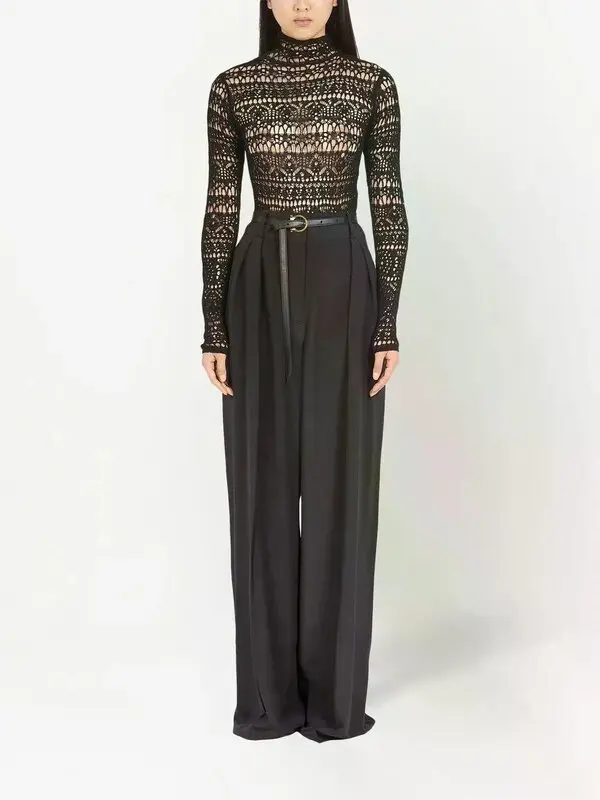 FERRAGAMO Belted Palazzo Trousers
