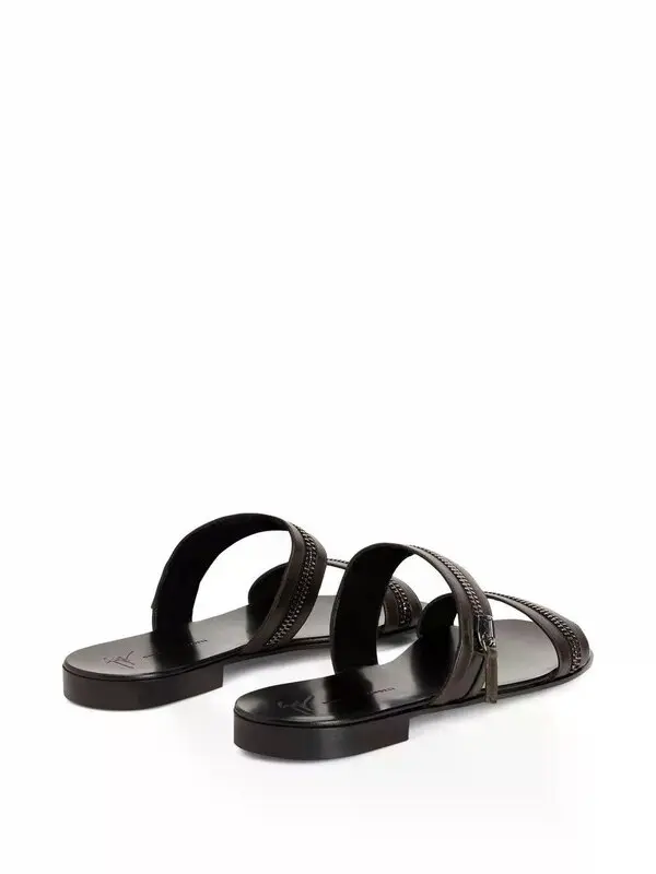 GIUSEPPE ZANOTTI Brad Zip-detail Sandals - Brown