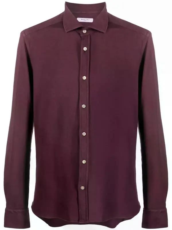 Boglioli Long-sleeve Cotton Shirt - Red