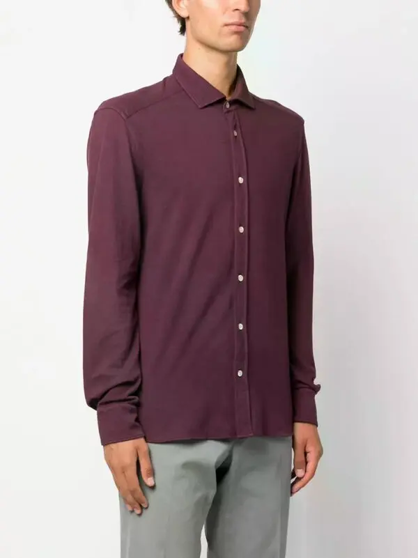 Boglioli Long-sleeve Cotton Shirt - Red