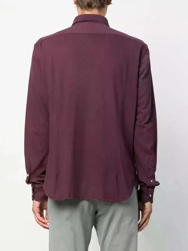 Boglioli Long-sleeve Cotton Shirt - Red