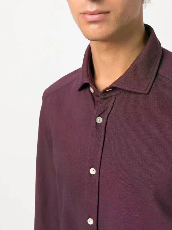 Boglioli Long-sleeve Cotton Shirt - Red
