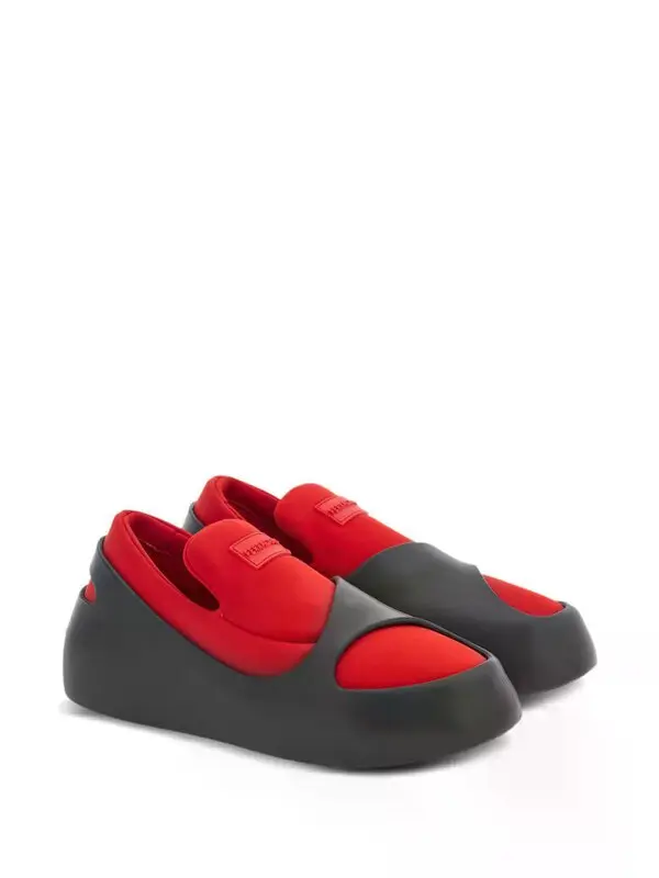 FERRAGAMO Hybrid Logo-patch Panelled Sneakers