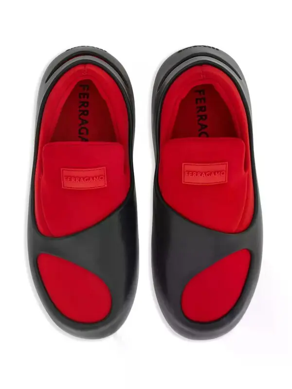 FERRAGAMO Hybrid Logo-patch Panelled Sneakers