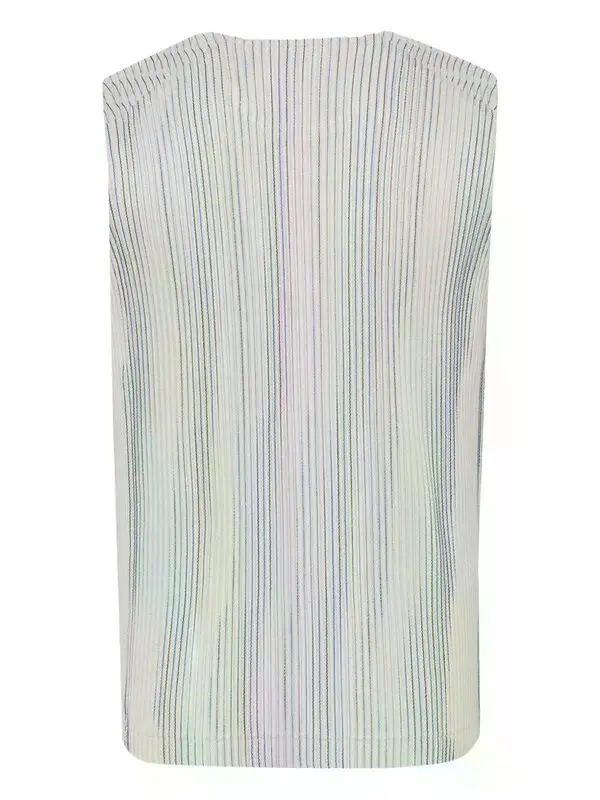 Issey Miyake Pleated Tank Top - Neutrals